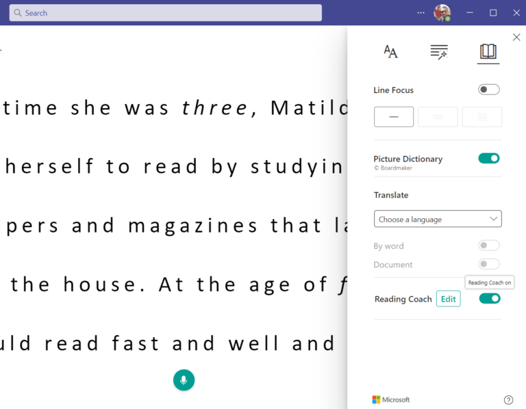 How To Use Microsoft Reading Coach with Immersive Reader - Tech Blog ...