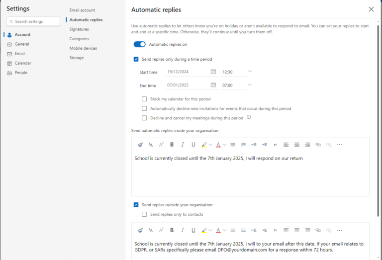 Automatically set out of office replies for all users (Microsoft 365) - Tech Blog, News, How To ...