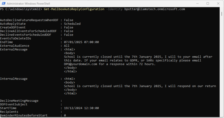 Automatically set out of office replies for all users (Microsoft 365 ...